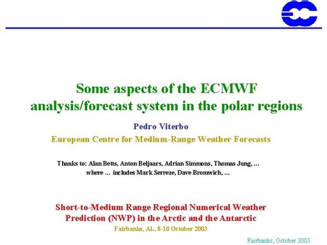 Some Aspects Of The Ecmwf Analysisforecast System In