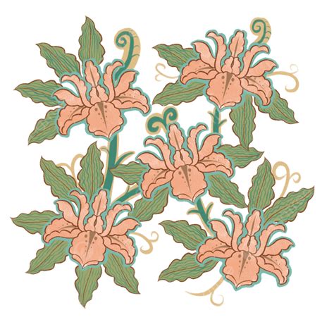 Dunhuang Style Chinese Style Retro Hand Painted Flower Pattern