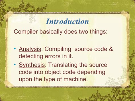 compiler design basics ppt programming languages computing