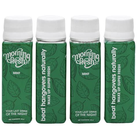 Morning Fresh Hangover Drink 60ml Each Mint Buy Combo Pack Of 40