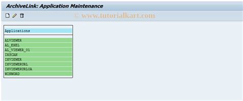 Oaa Sap Tcode Sap Archivelink Applic Maintenance