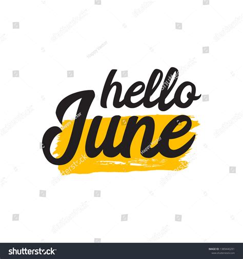 Hello June Vector Template Design Banner Stock Vector Royalty Free 1389440291
