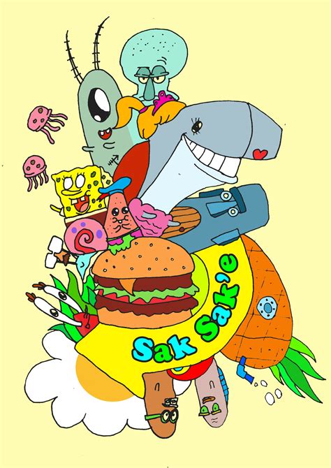 Spongebob Doodle Spongebob Zelda Characters Fictional Characters