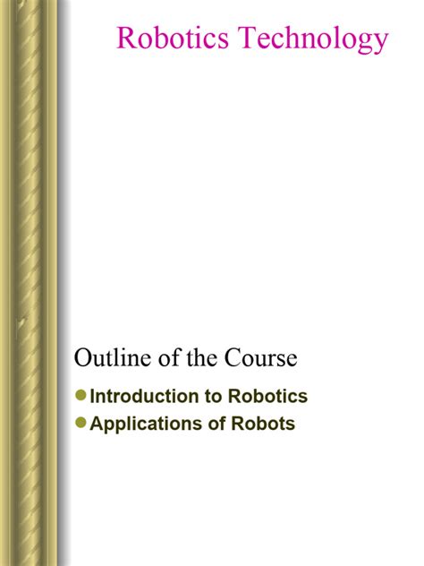 robotics pdf robot robotics