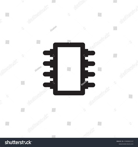 Microchip Pc Cpu Processor Black Icon Stock Vector Royalty Free 2190061537 Shutterstock