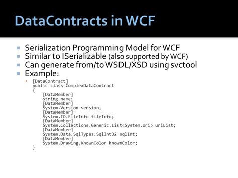 Serialization Programming Model For Wcf Similar To Iserializable Also Supported By Wcf Can