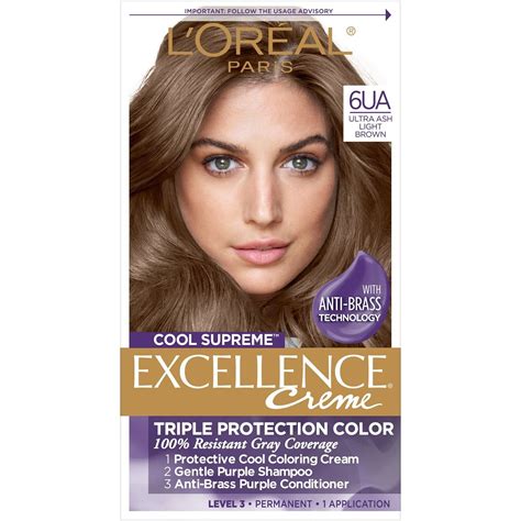 2 Loreal Paris Cool Supreme Excellence Hair Color 6ua Ultra Ash Light