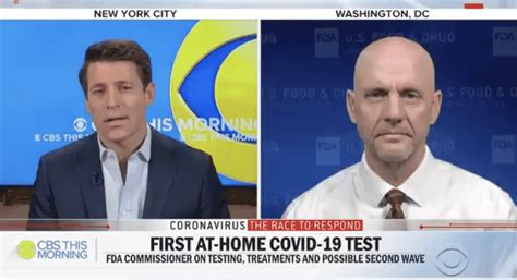 Fda Commissioner Says At Home Coronavirus Test Is As Effective As Those