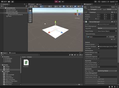 Client Server Quickstart For Netcode For Gameobjects Unity Multiplayer