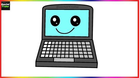 A Laptop With A Smiley Face On The Screen