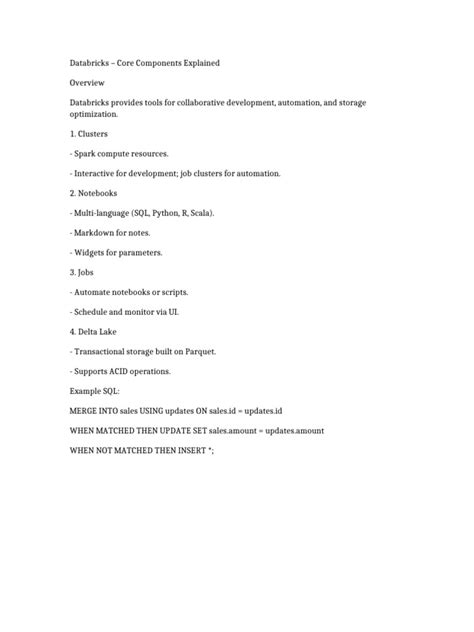 4 Databricks Components Pdf