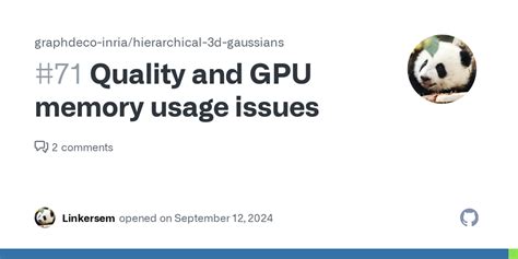 Quality And Gpu Memory Usage Issues · Issue 71 · Graphdeco Inria