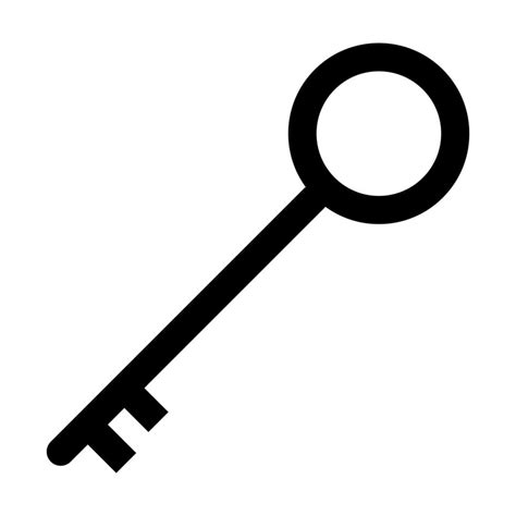 Key Icon Vector Symbol Protection And Security Sign Flat Style For Your
