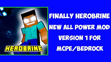 All Powers Of Herobrine In One Mode New Version For Mcpe Bedrock Youtube