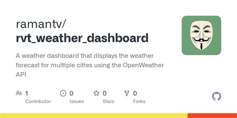 GitHub Ramantv Rvt Weather Dashboard