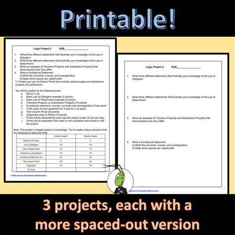 Geometry Logic Project Printable PDF Version Choice Project Made By Teachers