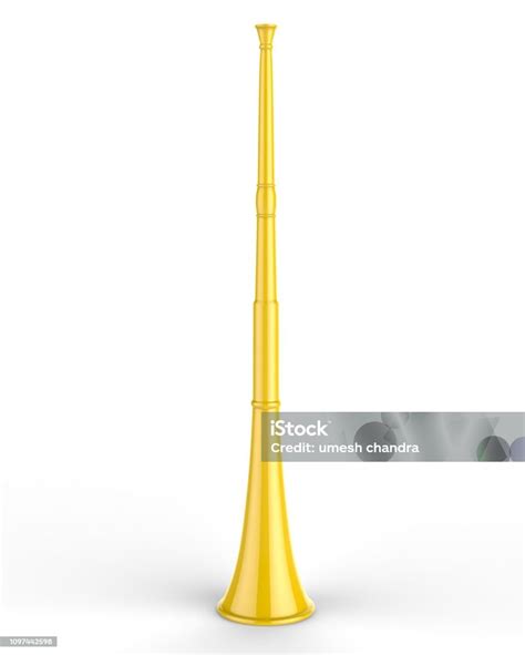 브랜드에 대 한 빈 Vuvuzela 경기장 플라스틱 경적입니다 3d 렌더링 그림입니다 부부젤라에 대한 스톡 사진 및 기타 이미지