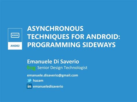 Programming Sideways Asynchronous Techniques For Android Ppt