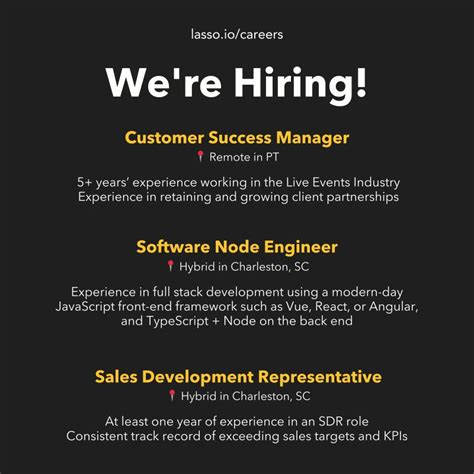 Lasso On Linkedin Hiring