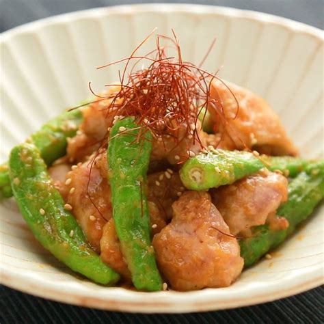 鶏ももとししとうのにんにく味噌 Star Tree