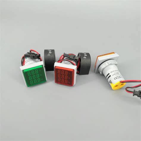 Digital Led 3in1 Ac Ammeter Voltmeter Hz Current F Grandado