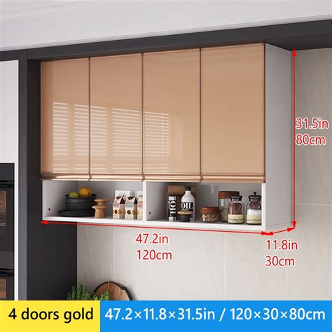 Aluminum Kitchen Cabinet Glass Door Pantry Cabinet Hanging Cabinet Wall