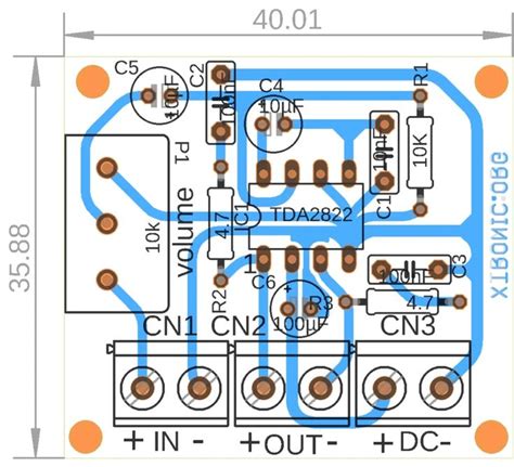 Tda2822 Mono Amplifier Circuit Bridge 2w Xtronic Amplifier Electronic Circuit Projects Diy