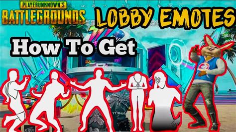 Pubg Mobile How To Get Lobby Emotes Youtube
