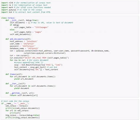 Test Code For The Corpus Web Corpus Corpus Chegg