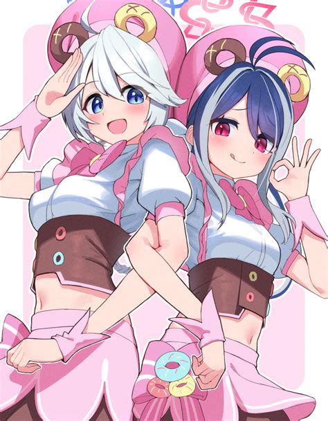 Fubuki And Kirino Blue Archive Drawn By Ushimittsu Danbooru