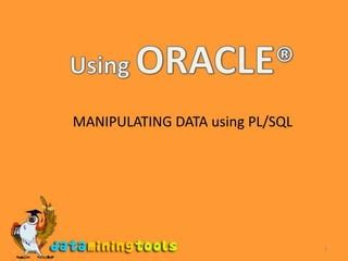 Oracle PLSQL Commands PPT