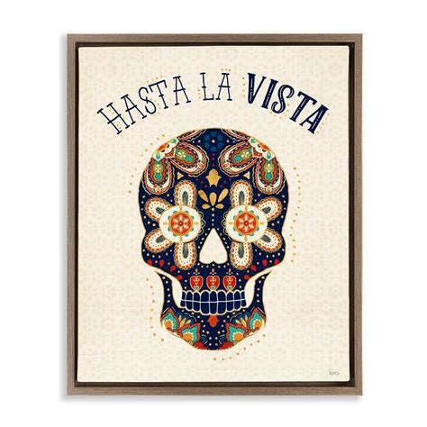 Stupell Industries See You Later Skull By Veronique Charron Brown Floater Frame Typography
