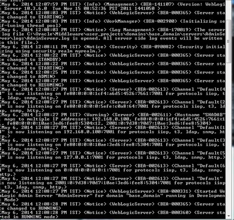 Startingstoping Weblogic Admin Server Weblogicmadeeasy