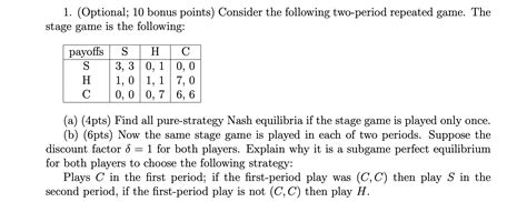 Solved 1 Optional 10 Bonus Points Consider The Following Chegg