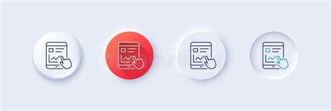 Online Education Line Icon Tablet Pc Sign Line Icons Vector Stock Vector Illustration Of