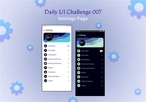 Daily Ui Challenge 007 Settings Page Behance