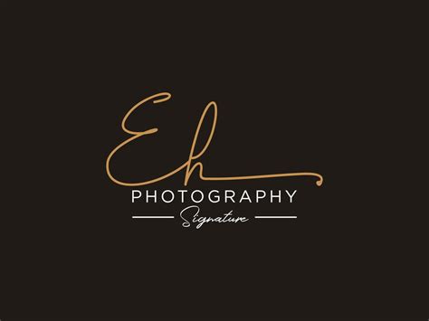 Letter Eh Signature Logo Template Vector 9641993 Vector Art At Vecteezy