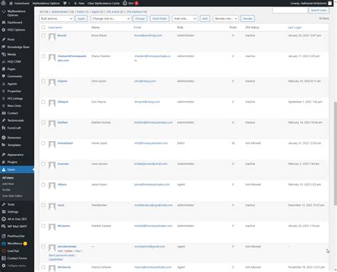 managing users homequest