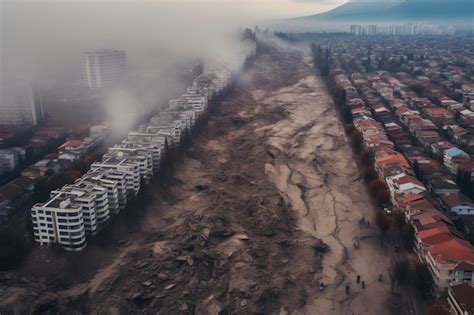 Premium Ai Image Unveiling The Aftermath Drone Captures Stark