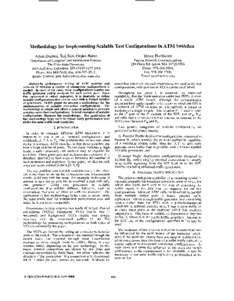 pdf methodology for implementing scalable test configurations in atm