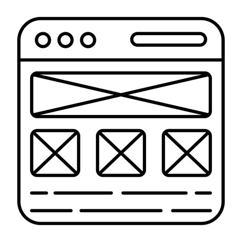 A Premium Download Vector Of Web Wireframe 23898090 Vector Art At Vecteezy