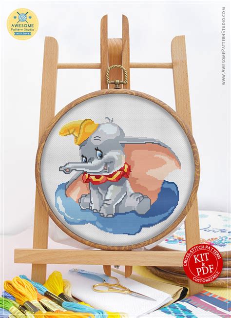 Dumbo Cs264 0 Counted Cross Stitch Pattern Kit And Pdf Etsy