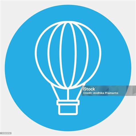 아이콘 뜨거운 공기 풍선 교통 요소 파란색 스타일의 아이콘입니다 인쇄물 포스터 로고 간판 광고 등에 좋습니다 공휴일에 대한 스톡 벡터 아트 및 기타 이미지 Istock