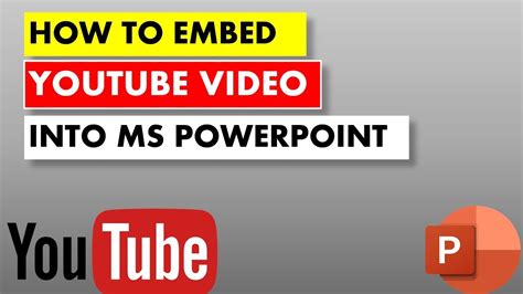 How To Embed YouTube Video Into PowerPoint Presentation YouTube