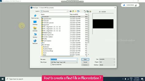 How To Create A New File In Microstation Youtube