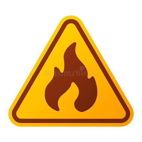 Danger Fire Warning Attention Sign Icon Stock Vector Illustration Of