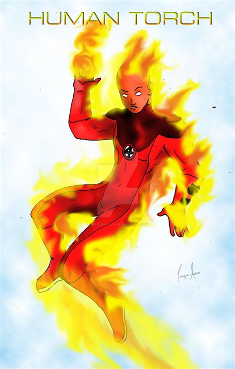 Human Torch By Isaqueareas On DeviantArt