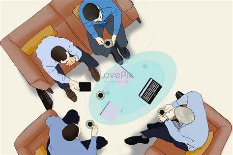 비즈니스 협상 현장 일러스트 무료 다운로드 Lovepik