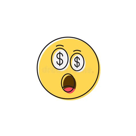 Money Encara Símbolo Do Vetor Sorridente Símbolo Emoticon Isolado Em Fundo Branco Ilustração do