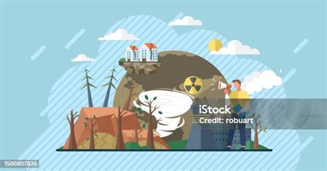 생태 문제 지구는 쓰레기로 가득 차 있습니다 지구를 구하세요 지구의 날 공장에서 배출되는 배출 쓰레기차에 대한 스톡 벡터 아트